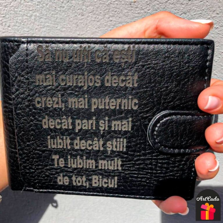 Portofele Personalizate din Piele, Gravate Laser - Artcado