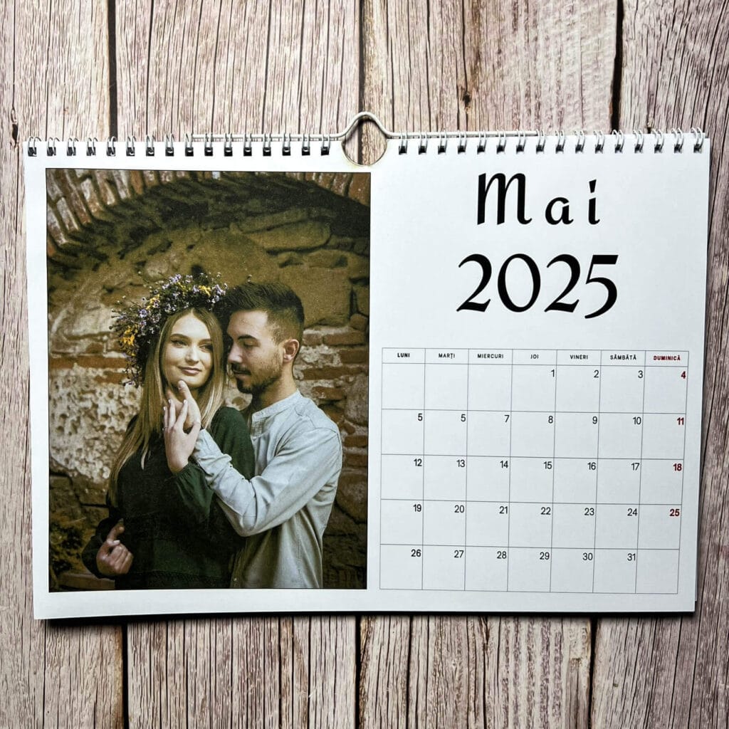 Calendar personalizat 2025 simplist - Artcado